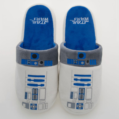 Star Wars R2D2 Slippers - Embroidered Mens Slippers - One Size