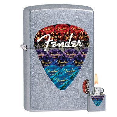 Zippo Street Fender Plectrum Cigarette Lighter - Lifetime Guarantee