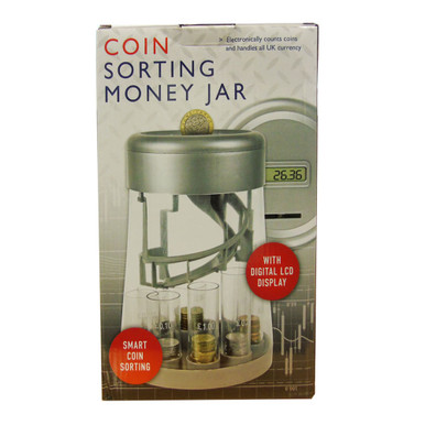 Coin Sorting Jar - Save Loose Change - Electronically Sorts & Counts
