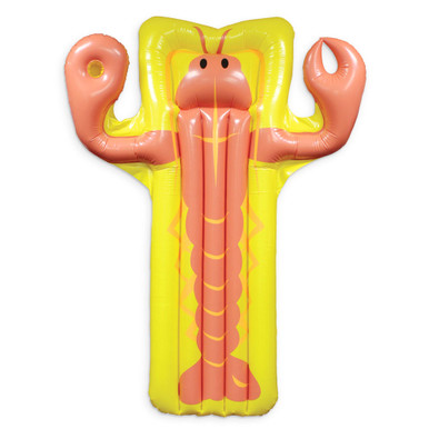 Lobster Lilo - Cute pink and yellow lilo with drinks holder