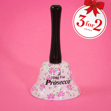 Ring for Prosecco - Novelty Metal Floral Bell for Wine Lovers