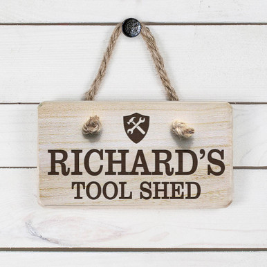 Personalised Wooden Tool Shed Sign