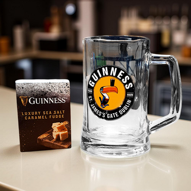 Guinness Engraved Glass Tankard & Fudge | Menkind