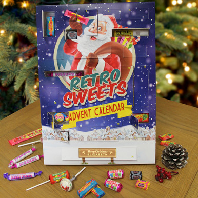 Personalised Retro Sweets Advent Calendar