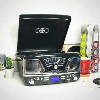 Steepletone Roxy 4 Record Player – Black