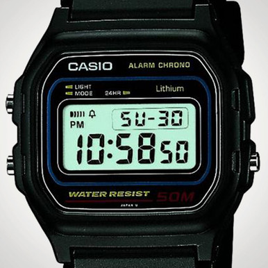 Casio W-59-1VQES Watch - Retro Styled Digital Watch
