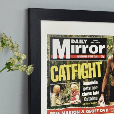 Framed Birthday Newspaper Front Page Print