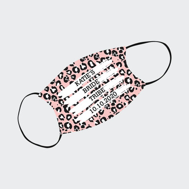 Personalised Pink Leopard Face Mask with 2 Filters