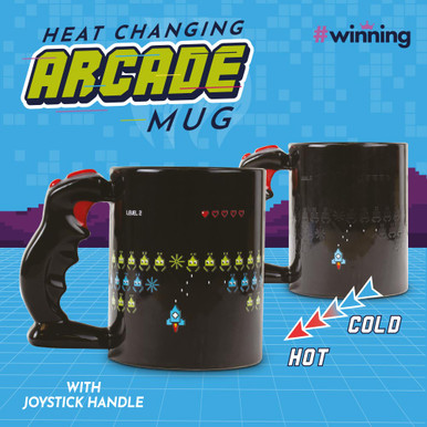 Heat Changing Arcade Mug with Joystick Handle