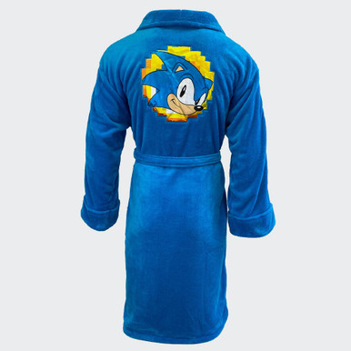 Sega Sonic the Hedgehog Go Faster Blue Adult Robe