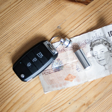 Cash Stash Keyring Capsule - Emergency Cash - Waterproof - Lightweight