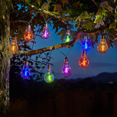 Neon Style Solar Lightbulbs by Eureka! – Set Of 10