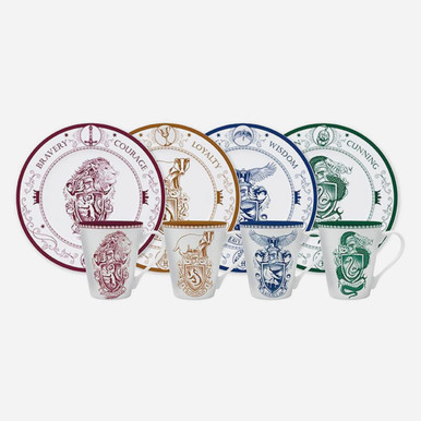 Harry Potter Hogwarts House Plate and Mug Set