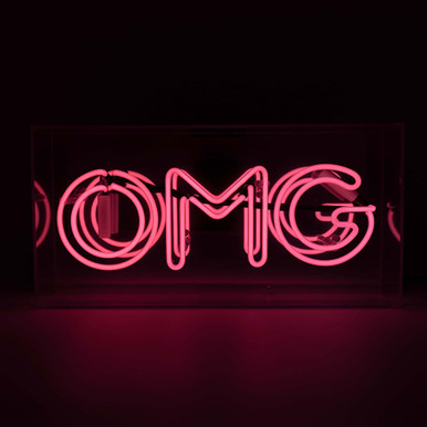 OMG' Glass Neon Sign – Pink