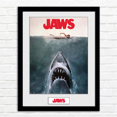 Jaws 1975 Movie Poster Framed Print