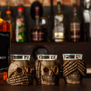 Drink No Evil Shot Glasses by Bar Bespoke | Menkind