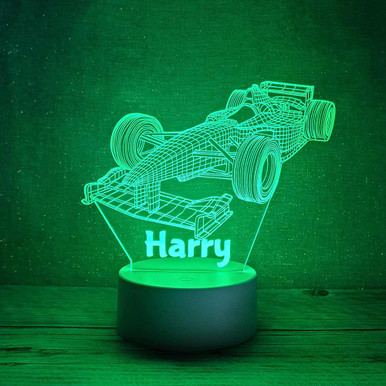 Personalised F1 Racing Car LED Light | Menkind