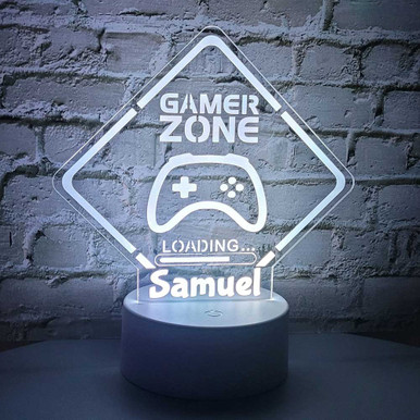 Personalised Gamer Zone LED Light | Menkind