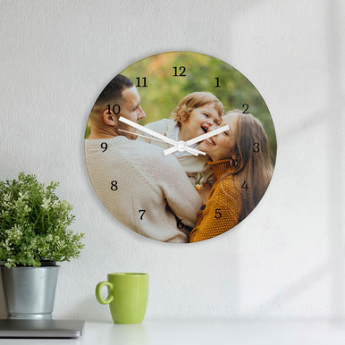 Personalised Picture Wall Clock - Large | Menkind