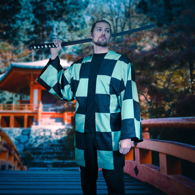 Demon Slayer: Tanjiro's Haori Replica Premium Coat