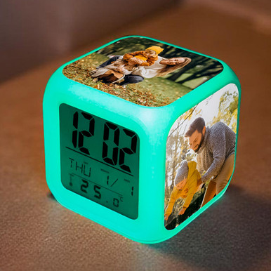 Personalised Photo Digital Alarm Clock | Menkind
