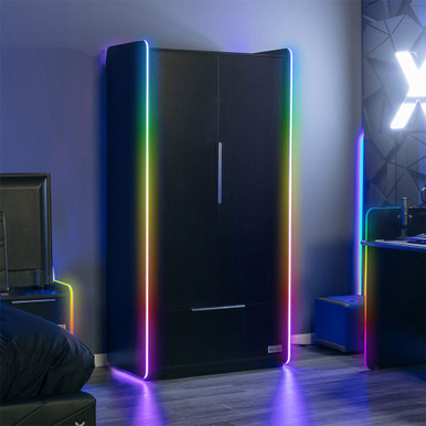 Electra 2 Door Wardrobe with Drawer & App Controlled LED Lights
