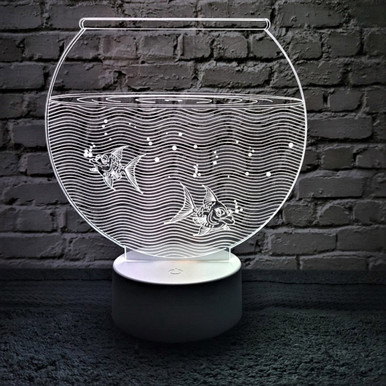 Personalised Fish Bowl LED Light | Menkind