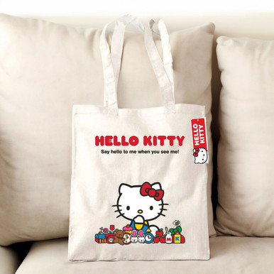 Sanrio Hello Kitty Say Hello Natural Bag