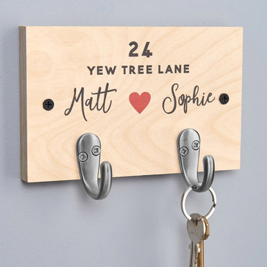 Personalised Key Hooks for Couples | Menkind