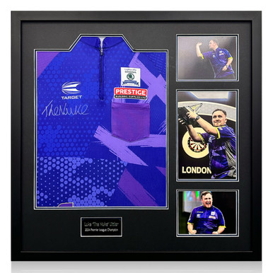 Luke Littler Elite Front Signed Shirt - Framed