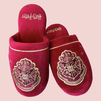Harry Potter Hogwarts Gold Burgundy Slippers UK 59 | Menkind