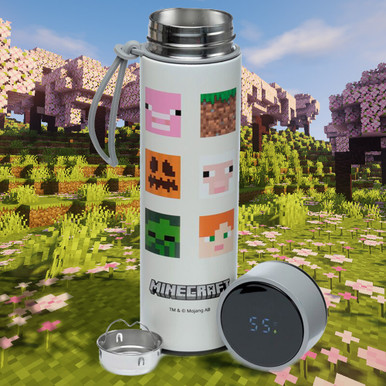 Minecraft Mob Faces Hot & Cold Thermometer Bottle | Menkind