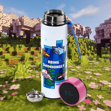 Minecraft Axolotl Hot & Cold Thermometer Bottle | Menkind