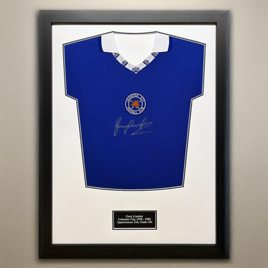 Gary Lineker Signed Leicester City Shirt - Framed | Menkind