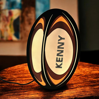 Personalised Rugby LED Lightbox | Menkind