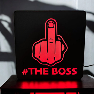 Personalised Middle Finger LED Lightbox | Menkind
