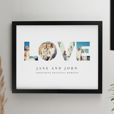 Personalised Photo Love Poster Framed | Menkind