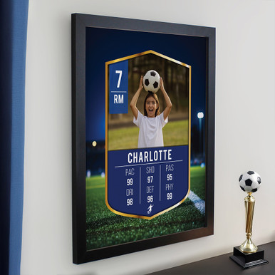 Personalised Photo Football Card Poster Framed | Menkind