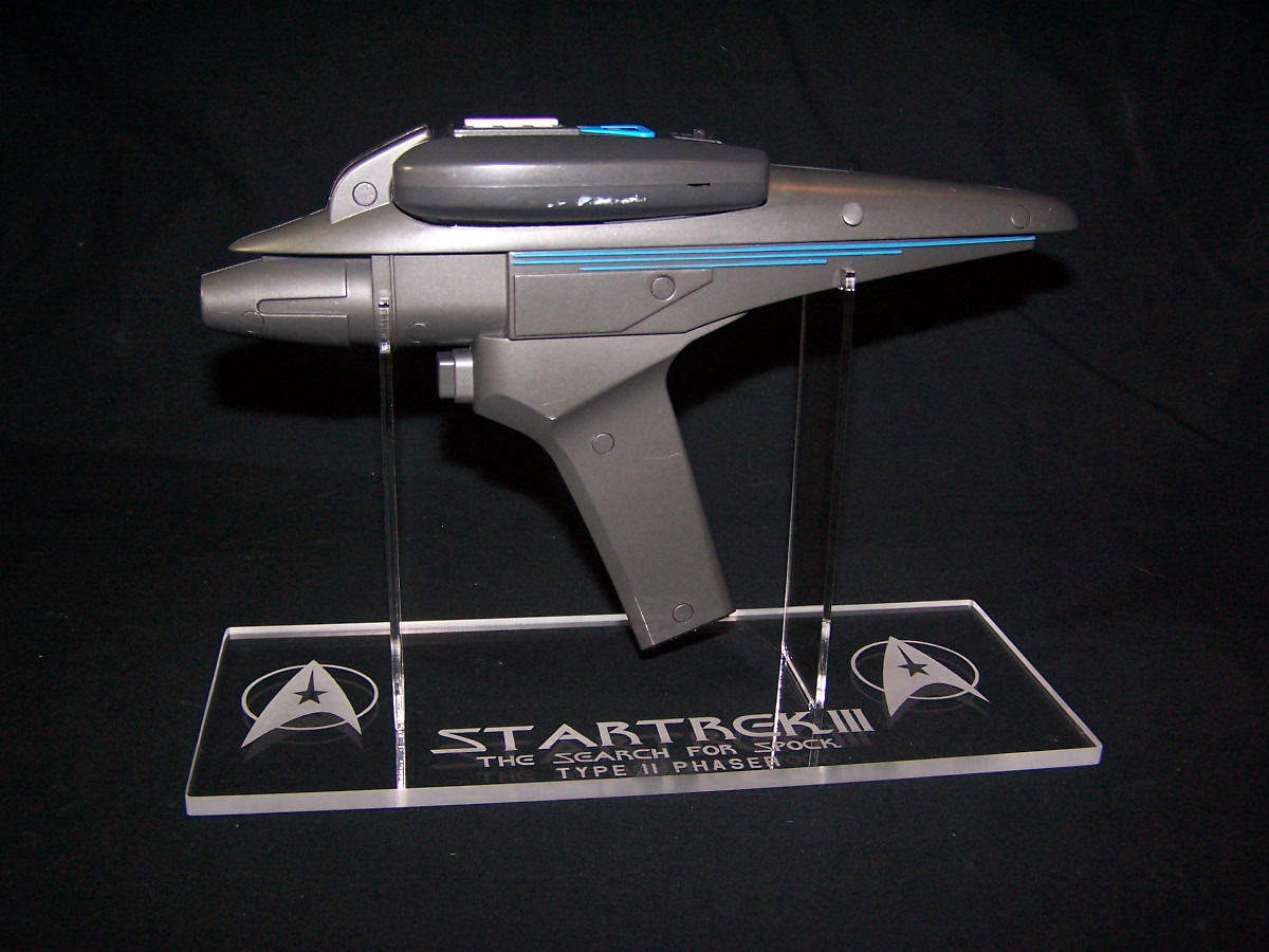Star Trek Classic phaser display stand
