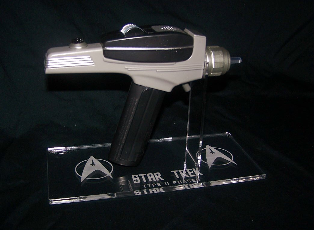 Star Trek Classic phaser display stand