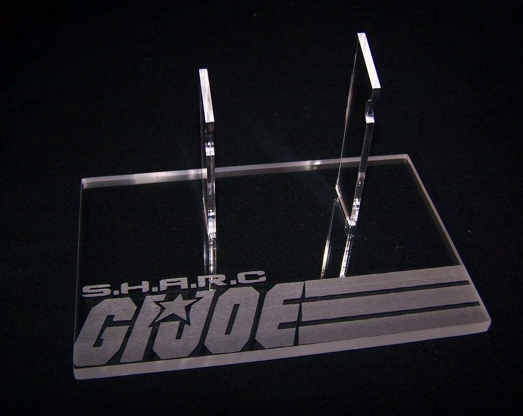 GI Joe,Sharc,Shark,acrylic display stand