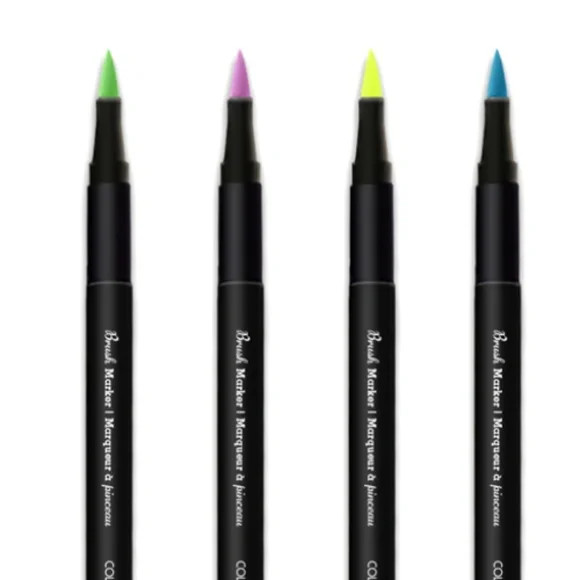 BRUSH MARKERS 4PC COLOR FACTORY