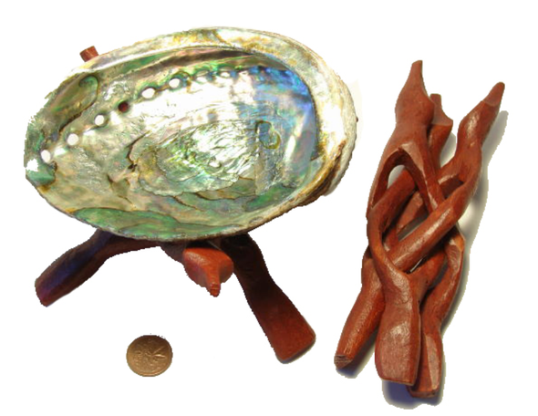 Abalone Shell Smudge Kit With Pouch - Western Varieties