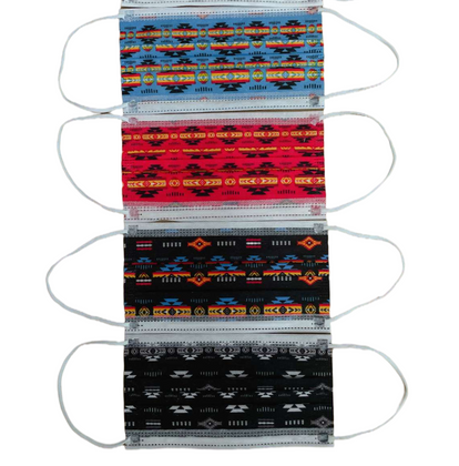 Mask Southwest 10pcs Asst 3 Layer - Western Varieties