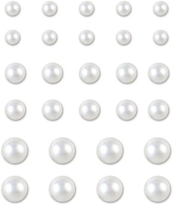 White Pearl Halves Self-Adhesive - Western Varieties