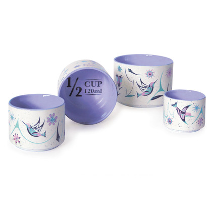 CERAMIC MEASURING CUPS HUMMINGBIRDS