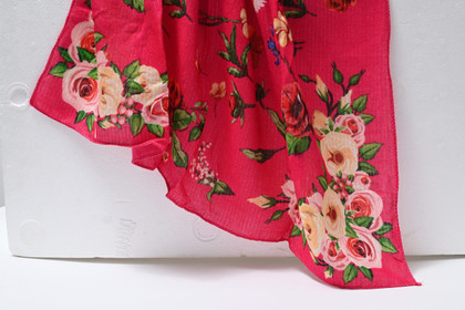 Floral Kokom Scarf 60"X60" Metallic - Western Varieties