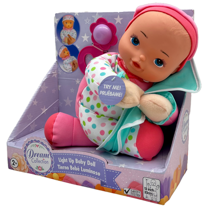 LIGHT UP BABY DOLL 13" DREAM COLLECTION
