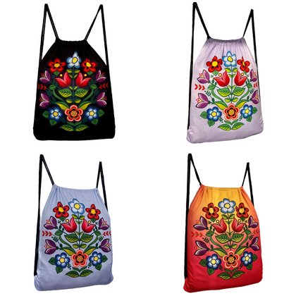Drawstring Backpack Floral Gathering - Western Varieties