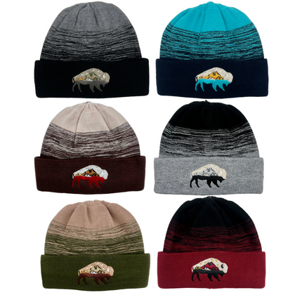 Knitted Toque Embroidered - Buffalo - Western Varieties